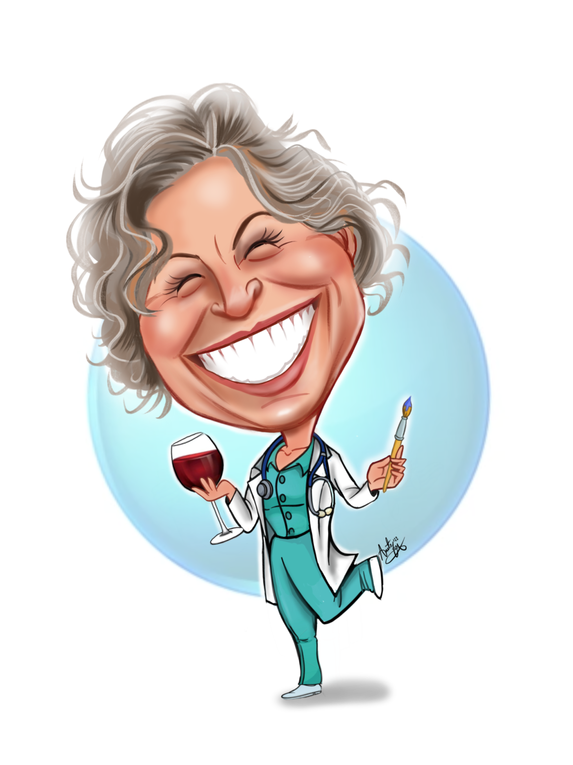 Caricature – Full Body – Anita Caricatures